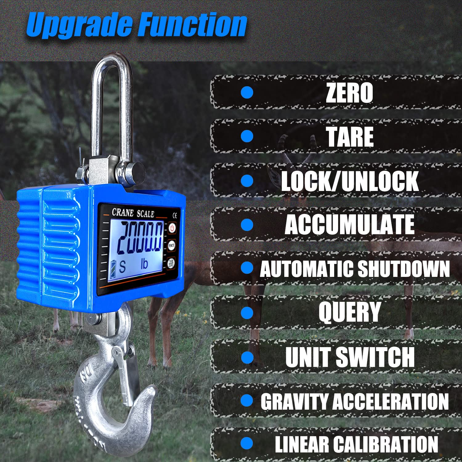 Snapklik.com : FITHOIST Hanging Scales Digital Weight, 2000LBS Crane Scale