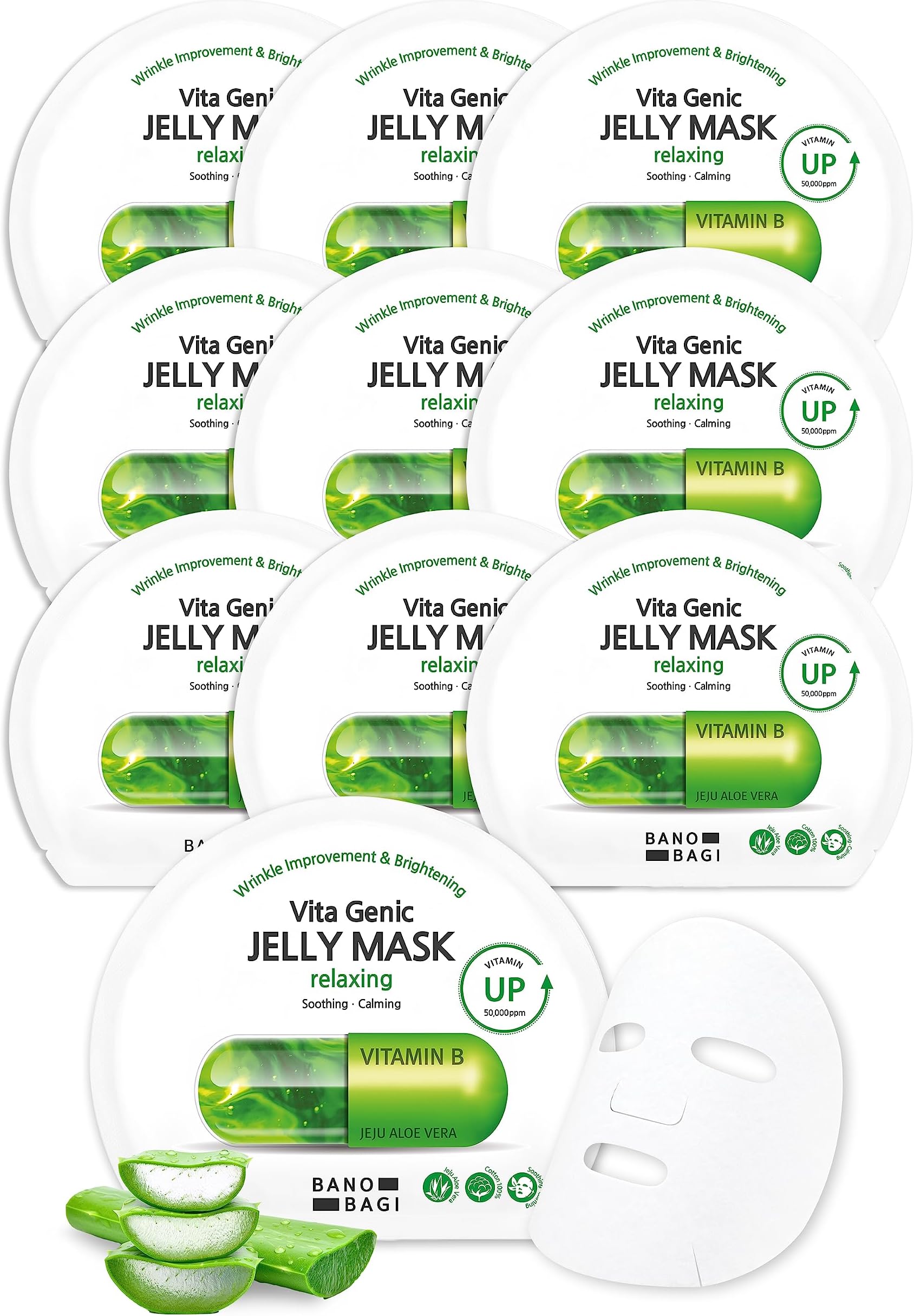 Amazon.com : BNBG Vita Genic Lifting Jelly Facial Mask Firming 10ea ...