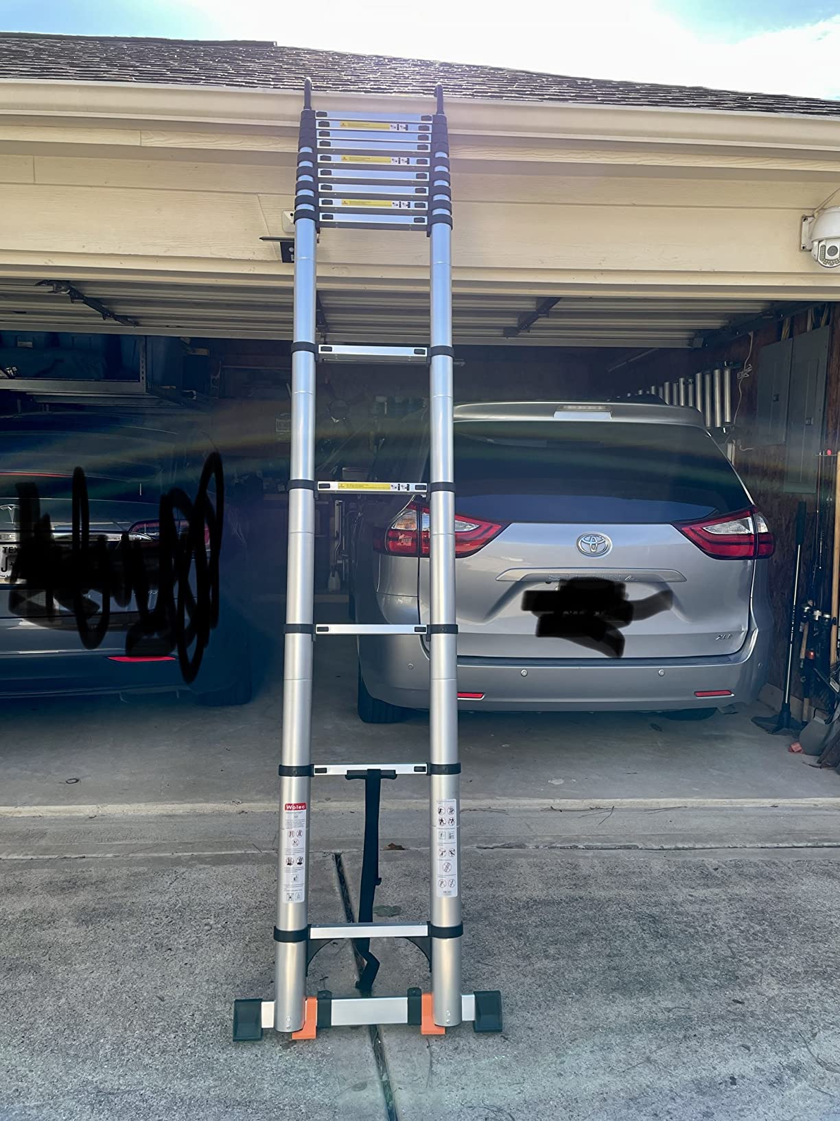 $28/mo - Finance 16.5FT Telescoping Ladder,Upgrade Anti-Pinch ...