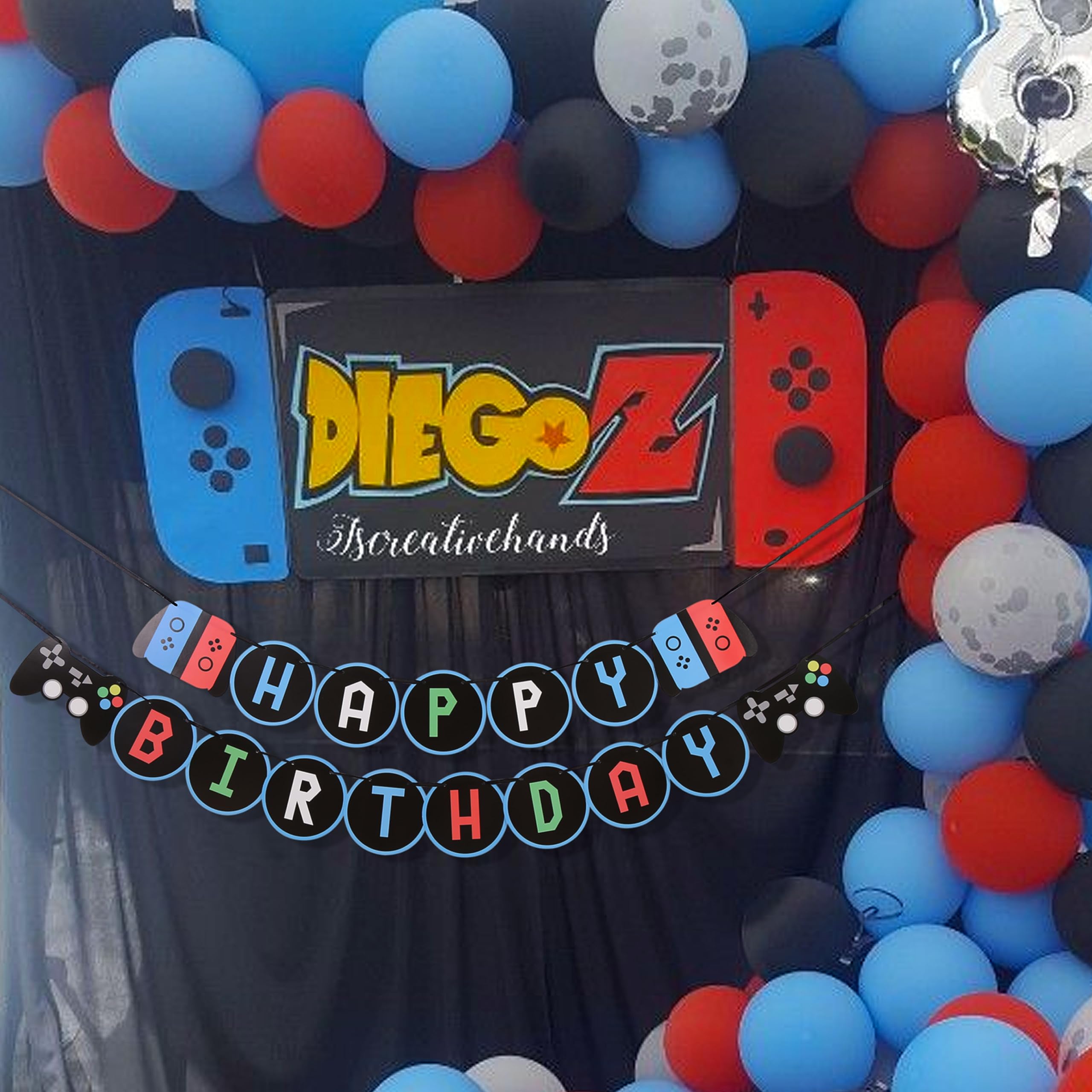 1st Birthday Gaming Decorations Party Supplies Gacha Life Cake Topper ...