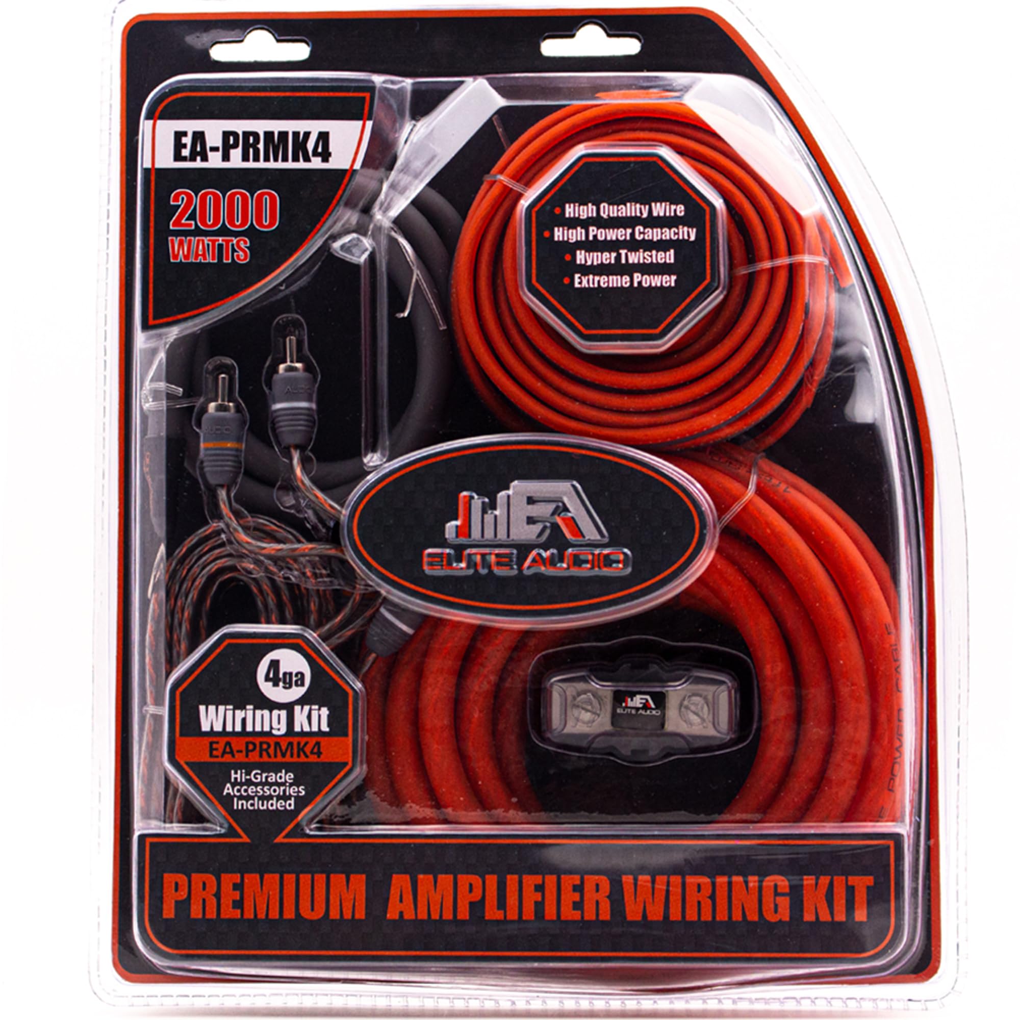 Buy Elite Audio EA-PRMK4 Premium 4 Gauge Amp Wiring Kit - 2000W Max ...