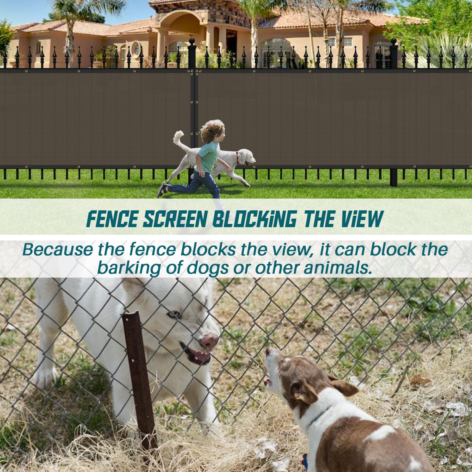 Snapklik.com : 4FTx20FT Brown Fence Privacy Screen Temporary Outdoor ...