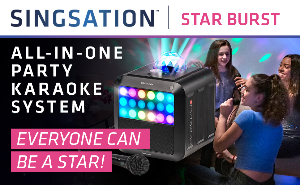 Watch Portable Karaoke Machine - Singsation Star Burst - Comes w/2 Mics ...