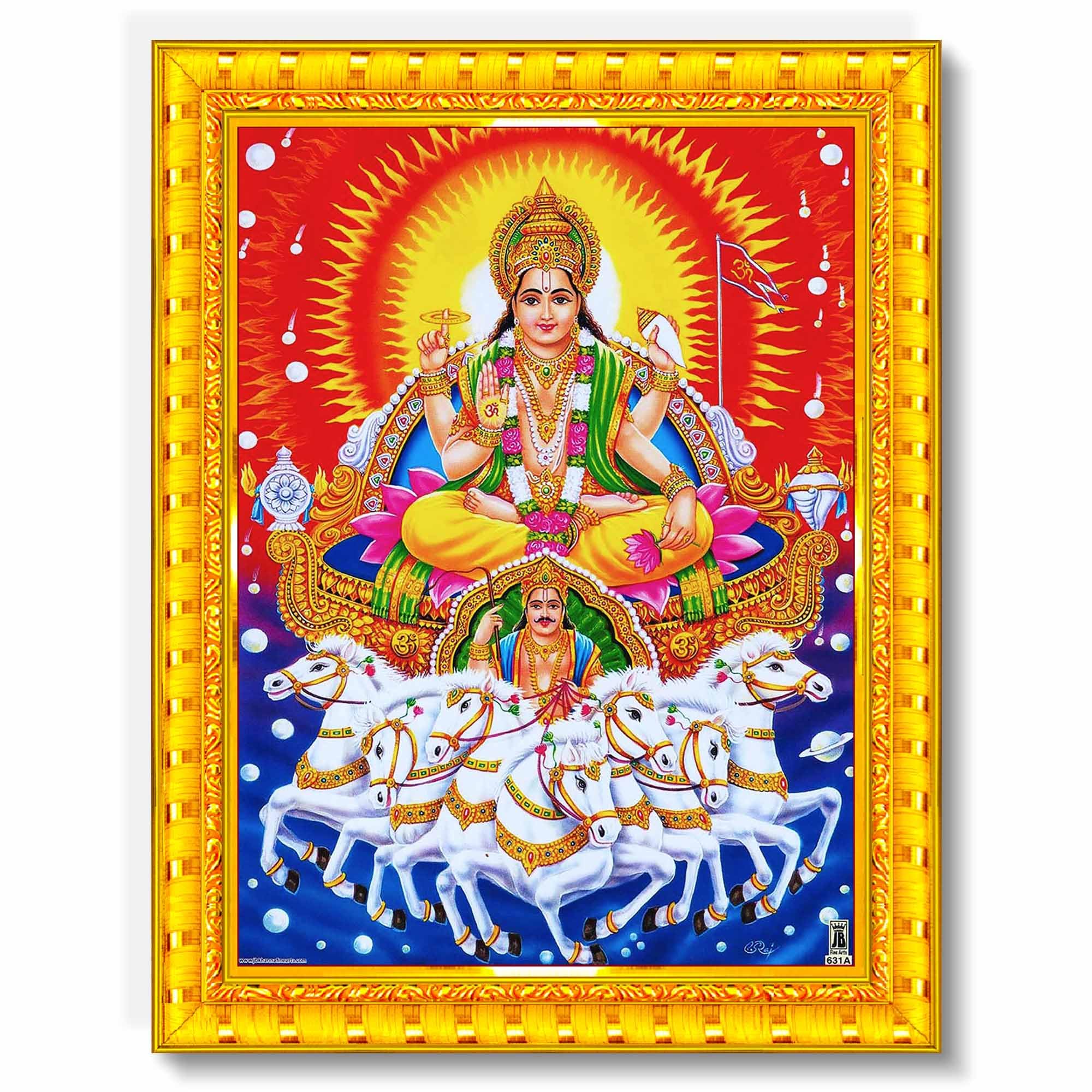 Pavan Photo Laminationslord Surya Dev Bhagavan Bhagwan With 7 Horses ...