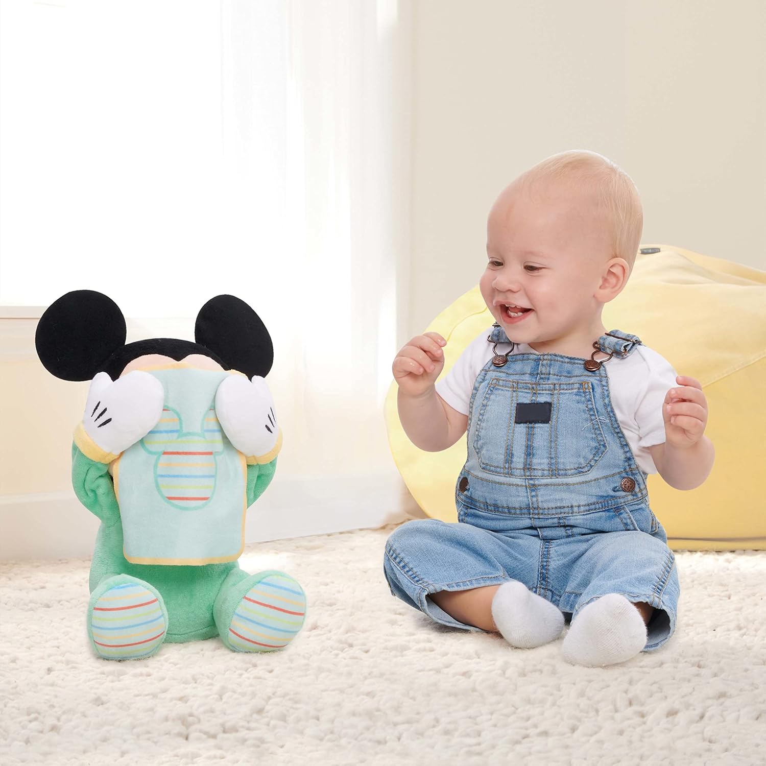 Disney Baby 11-inch Hide-and-Seek Mickey Mouse Interactive Plush ...
