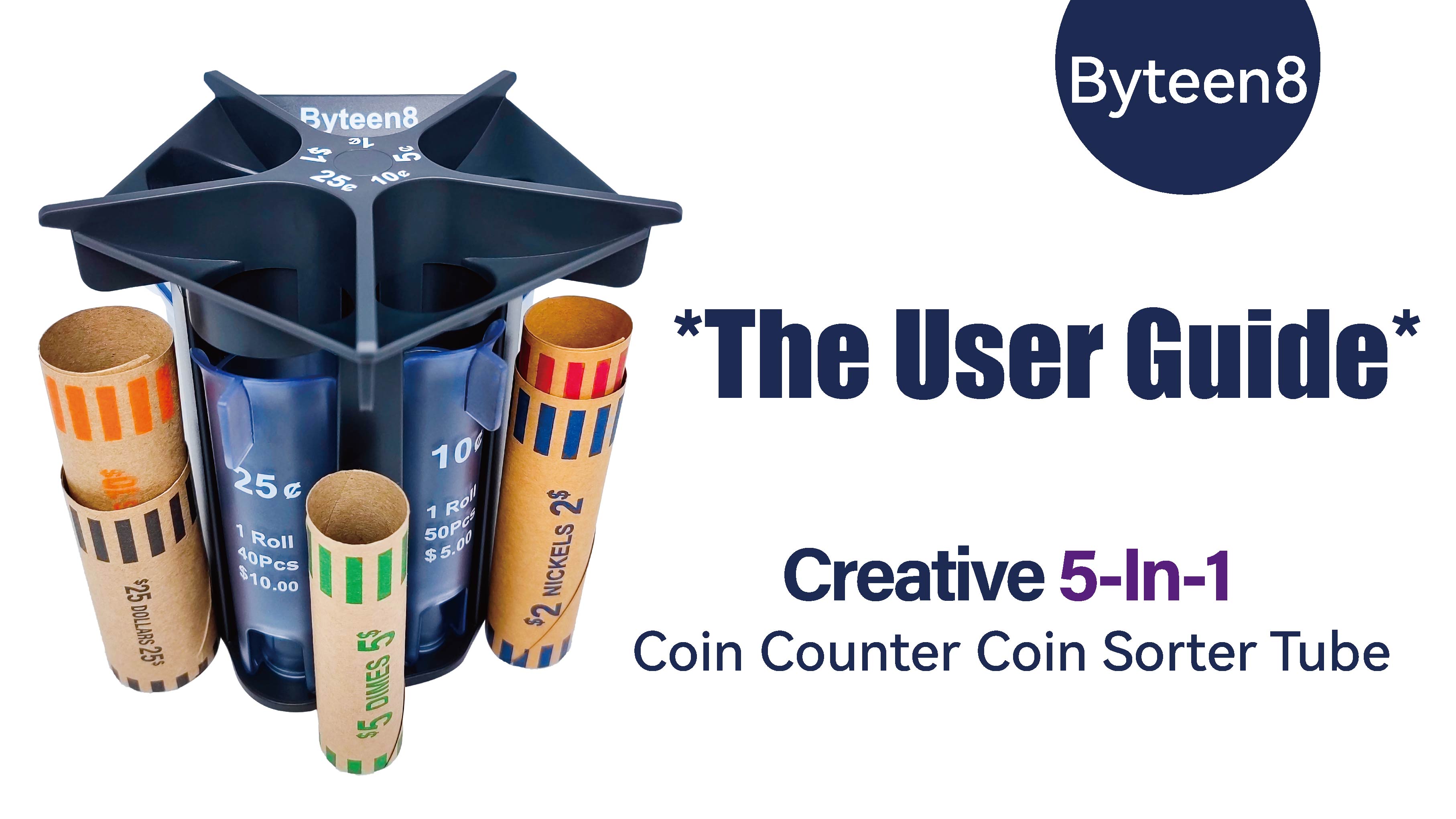 Watch The User Guide of Byteen8 Creative 5-In-1 Coin Counter Tube on ...
