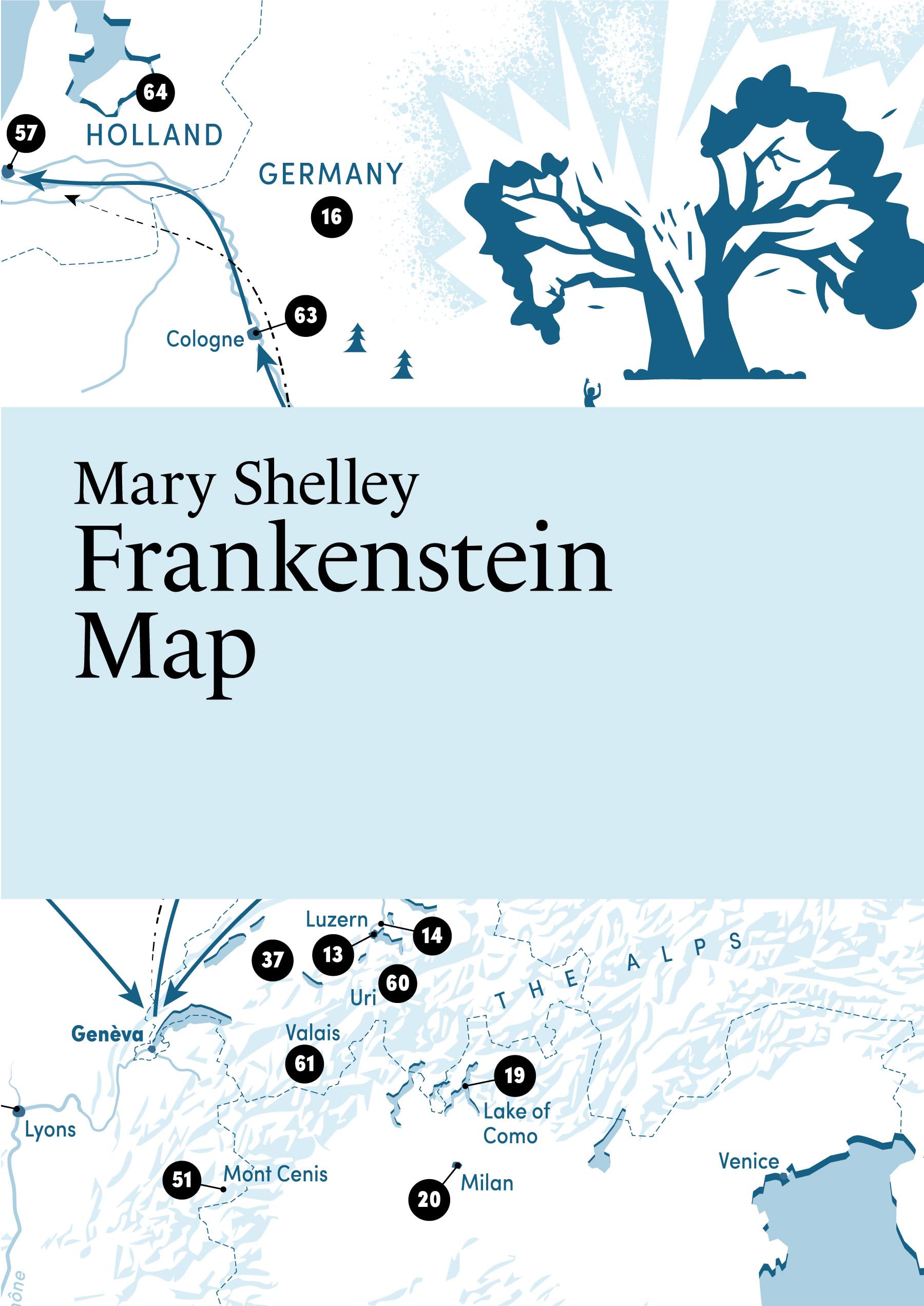 Mary Shelley, Frankenstein Map (Literary Maps Series Series) : Martin ...