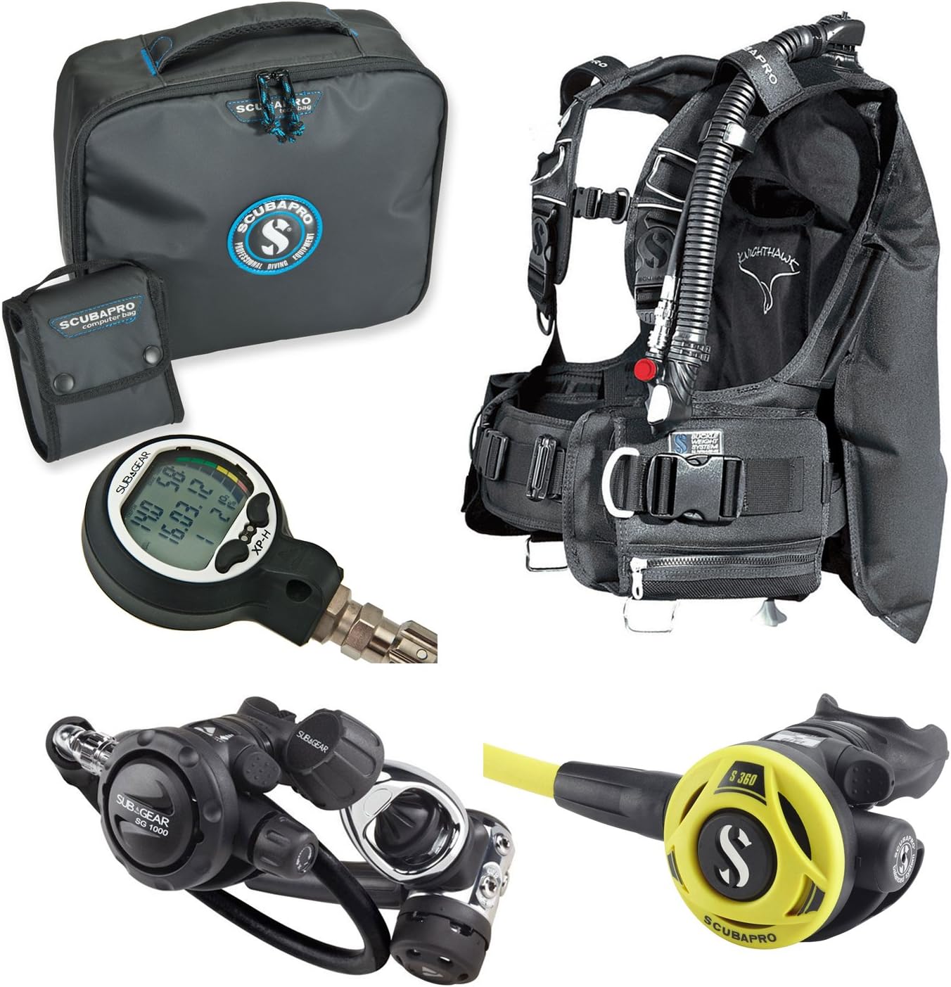 Amazon.com : Scubapro Knighthawk BC, Air Integrated Dive Computer ...