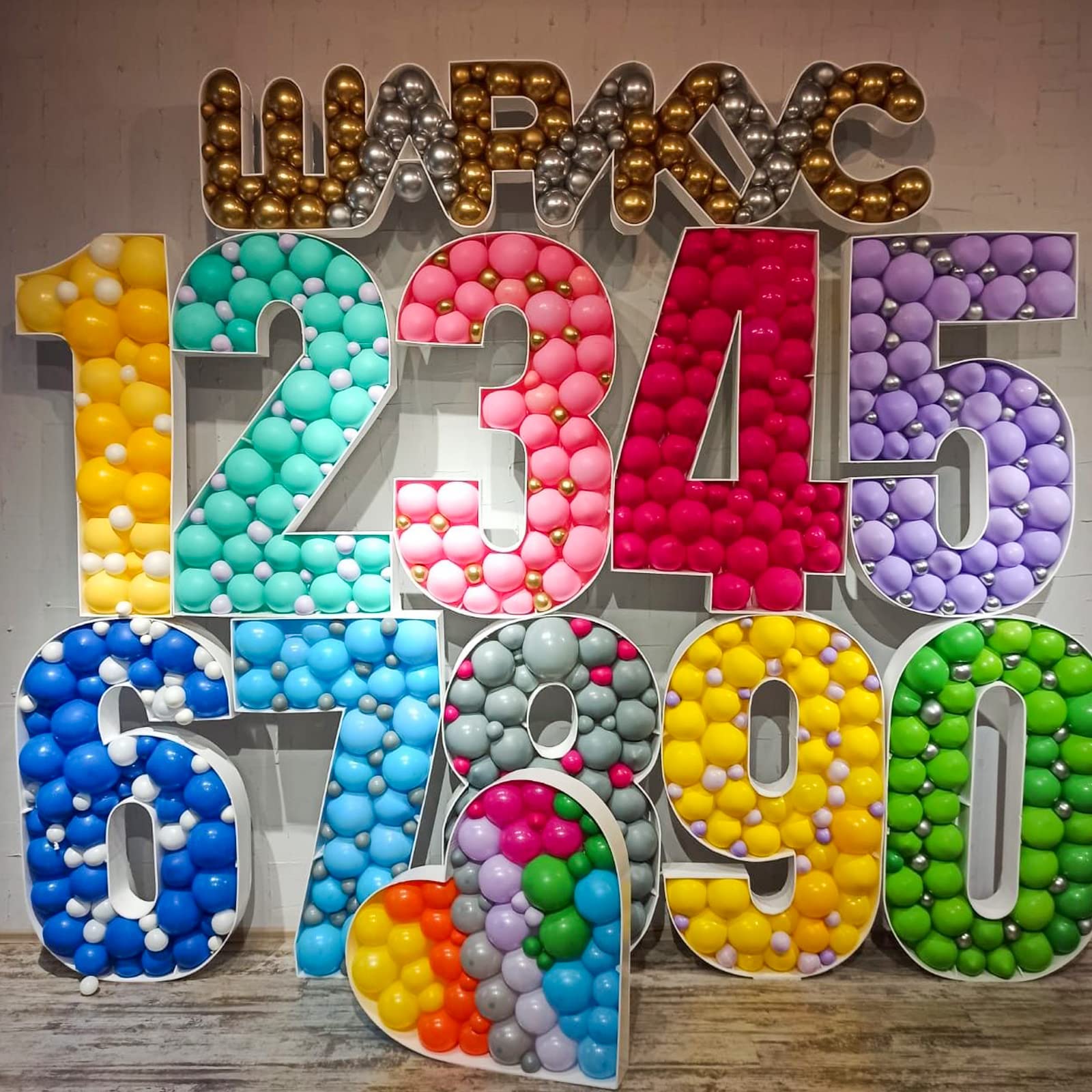 Tongjoy Mosaic Numbers for Balloons, 3FT Mosaic Balloon Frame Number 5 ...