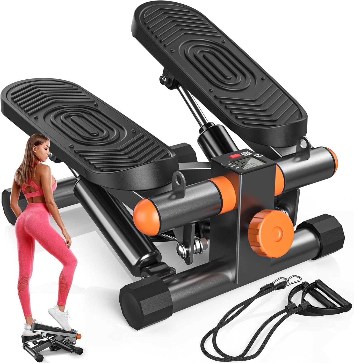 Steppers for Exercise at Home, Mini Stepper with Resistance Bands ...