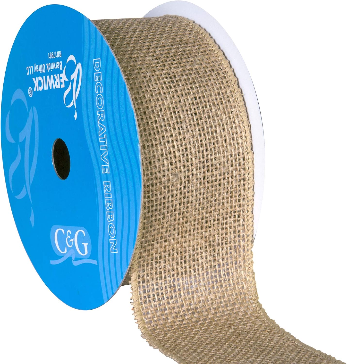 Amazon.com: Berwick Offray 2.5" Wide Wired Edge Burlap Ribbon, 10 Yards ...