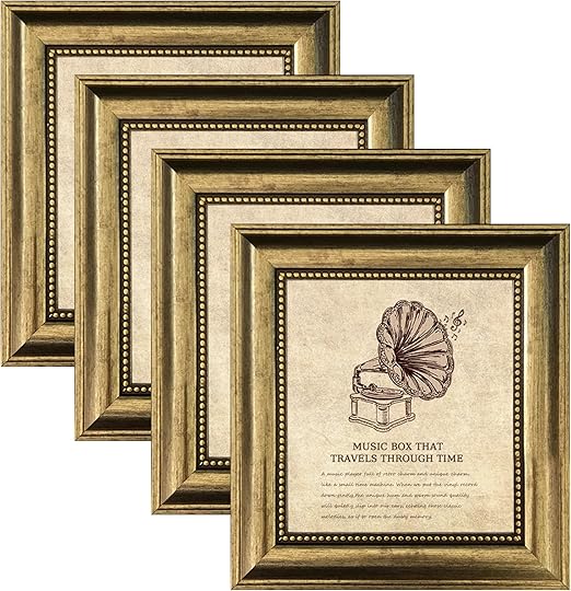 Amazon.com - TKYGU 5x5 Picture Frame with Real Glass, 4 set Ornate ...