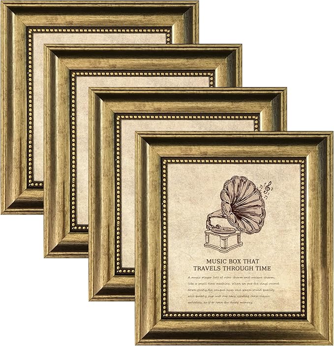 Amazon.com - TKYGU 5x5 Picture Frame with Real Glass, 4 set Ornate ...