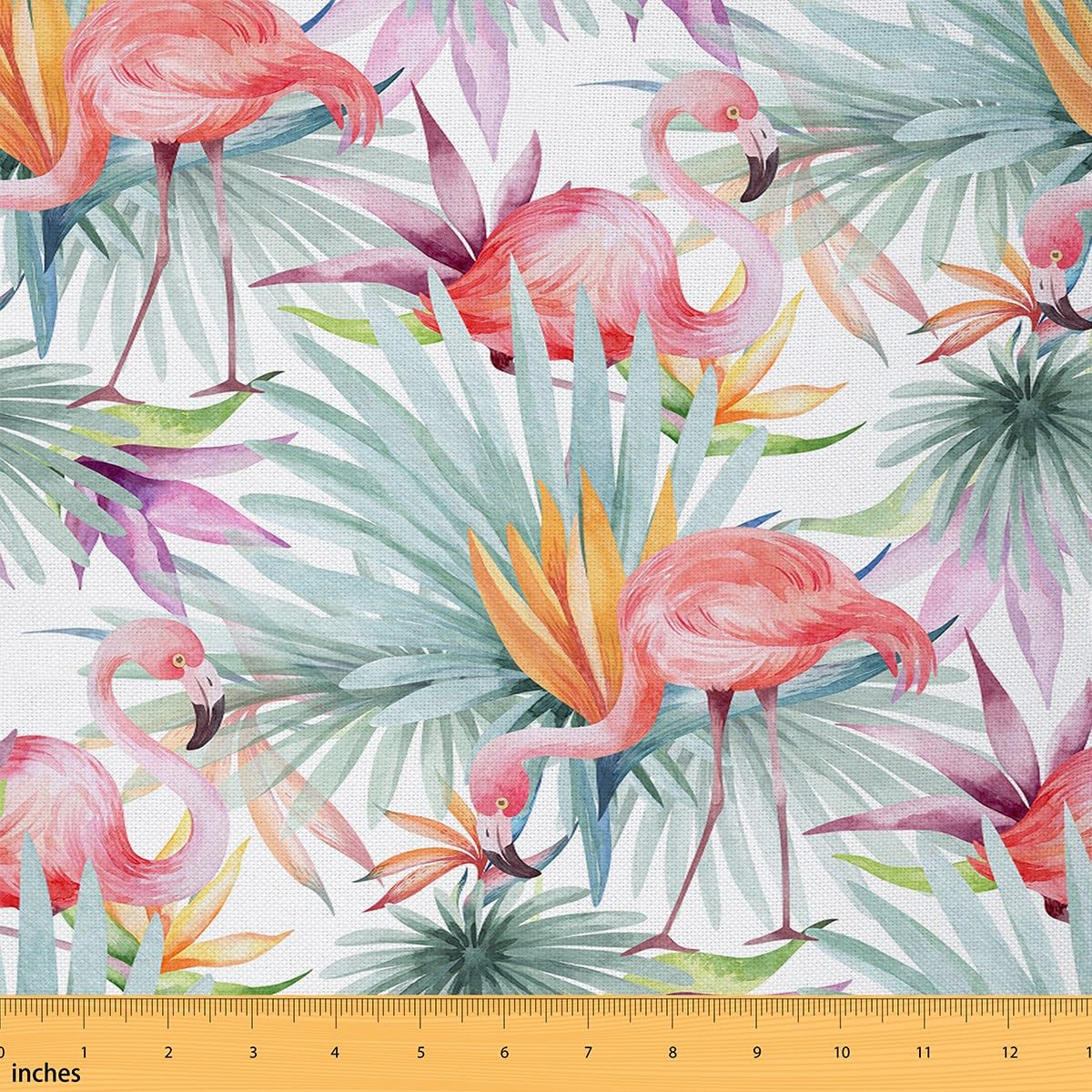 Amazon.com: Flamingo Fabric by The Yard,Pink Bird Animal Upholstery ...
