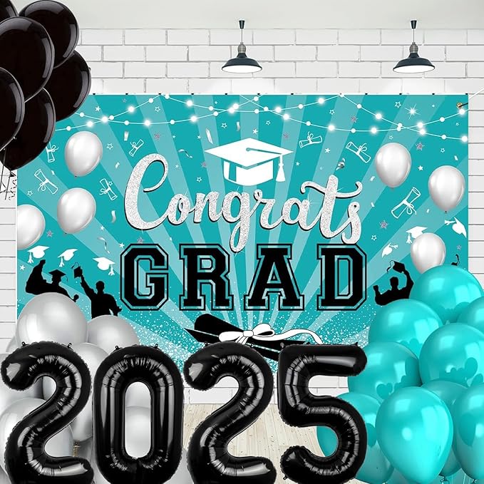 Amazon.com: Graduation Party Decorations Teal Turquoise 2025/Turquoise ...
