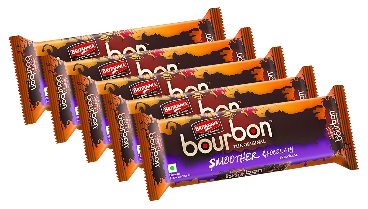 Britannia Bourbon Biscuits, 60g (Pack of 5) Promo Pack : Amazon.in ...