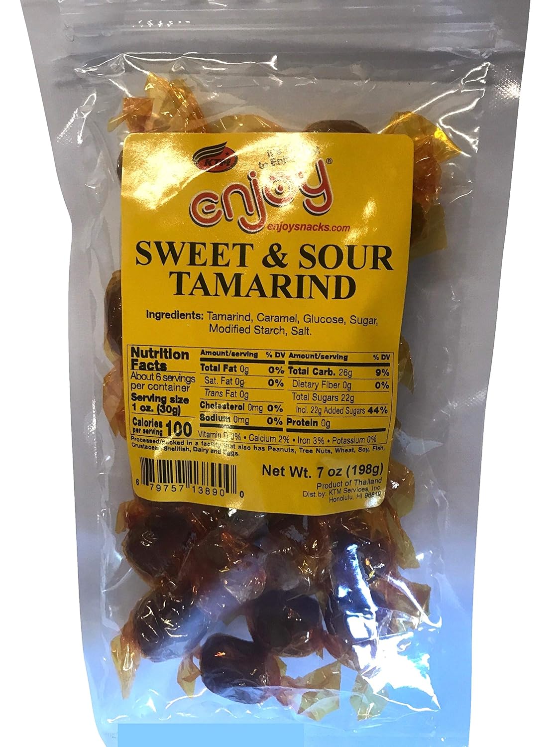 Amazon.com : Enjoy Hawaii Snacks Sweet Sour Tamarind Candy 7 Ounces ...