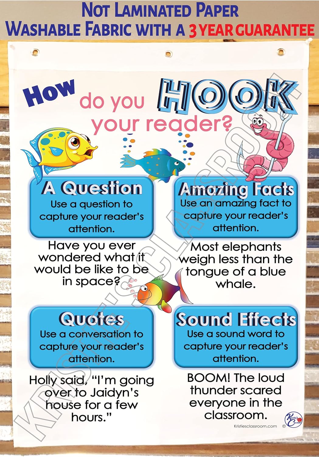 Amazon.com: Kristie's Classroom Hook Your Reader Anchor Chart, printed ...