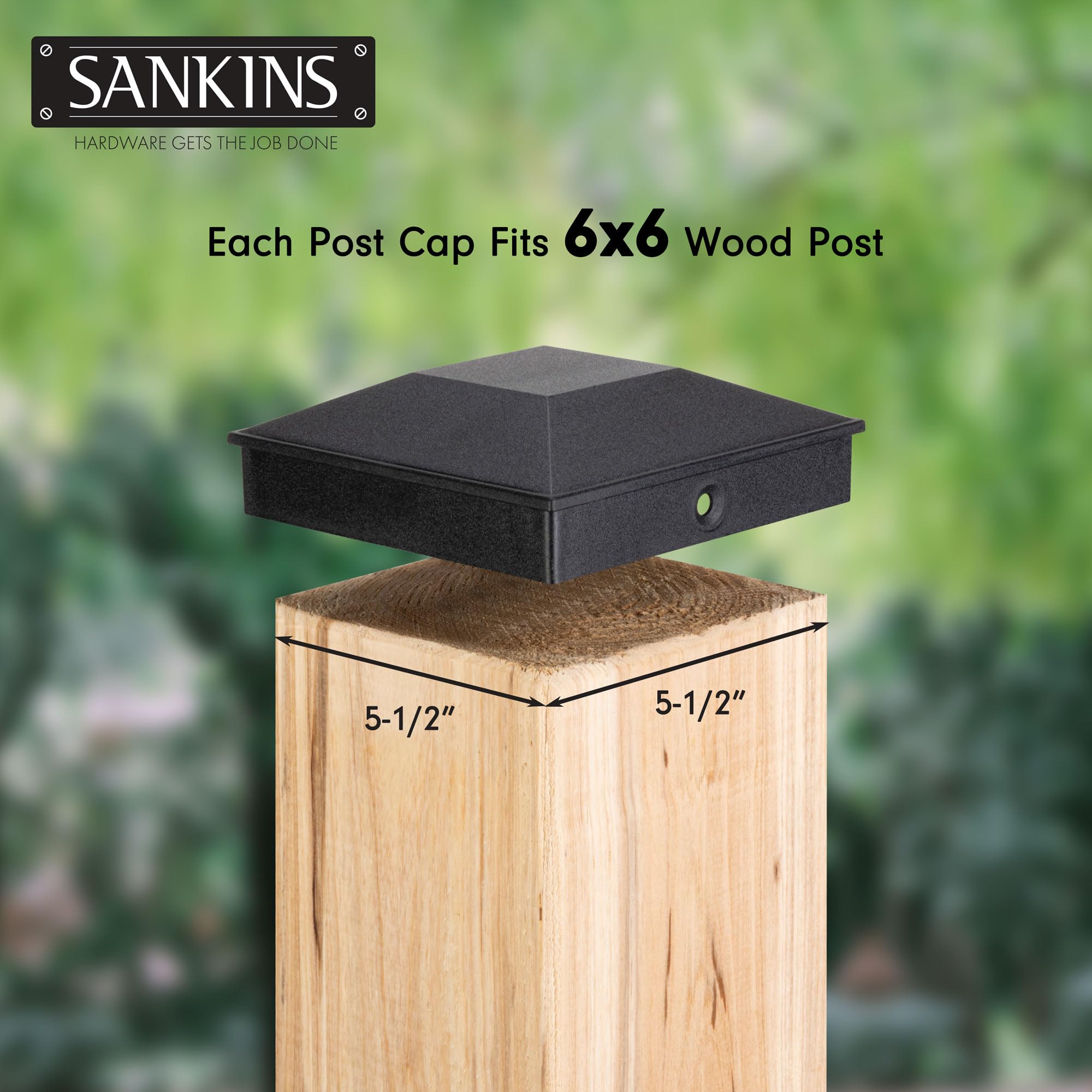 Snapklik.com : 5-1/2"x5-1/2" Wood Fence Post Caps, Outdoor Decorative ...