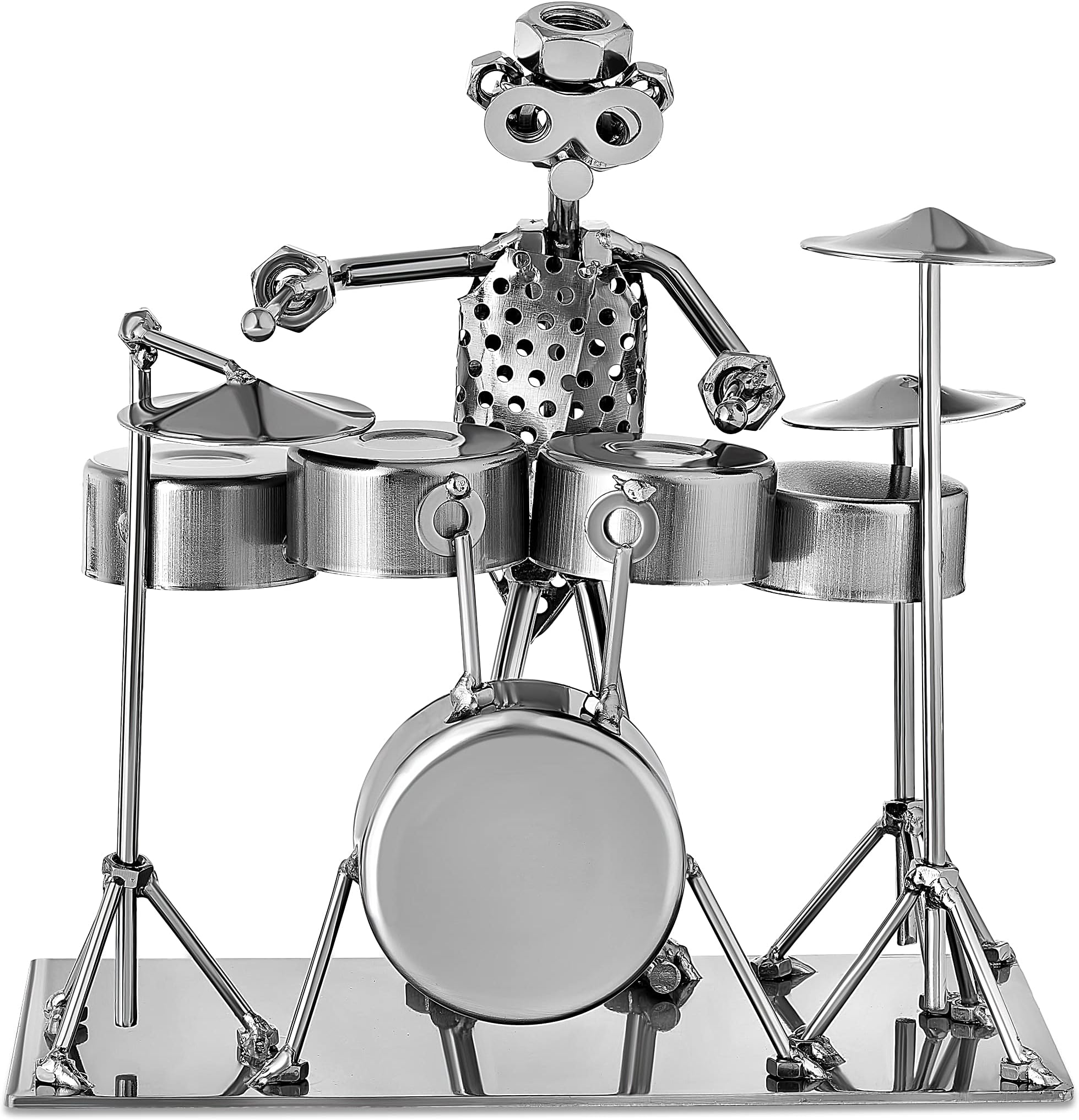 Amazon.com: Broadway Gifts 7.3" Silver Metal Drummer Figurine ...