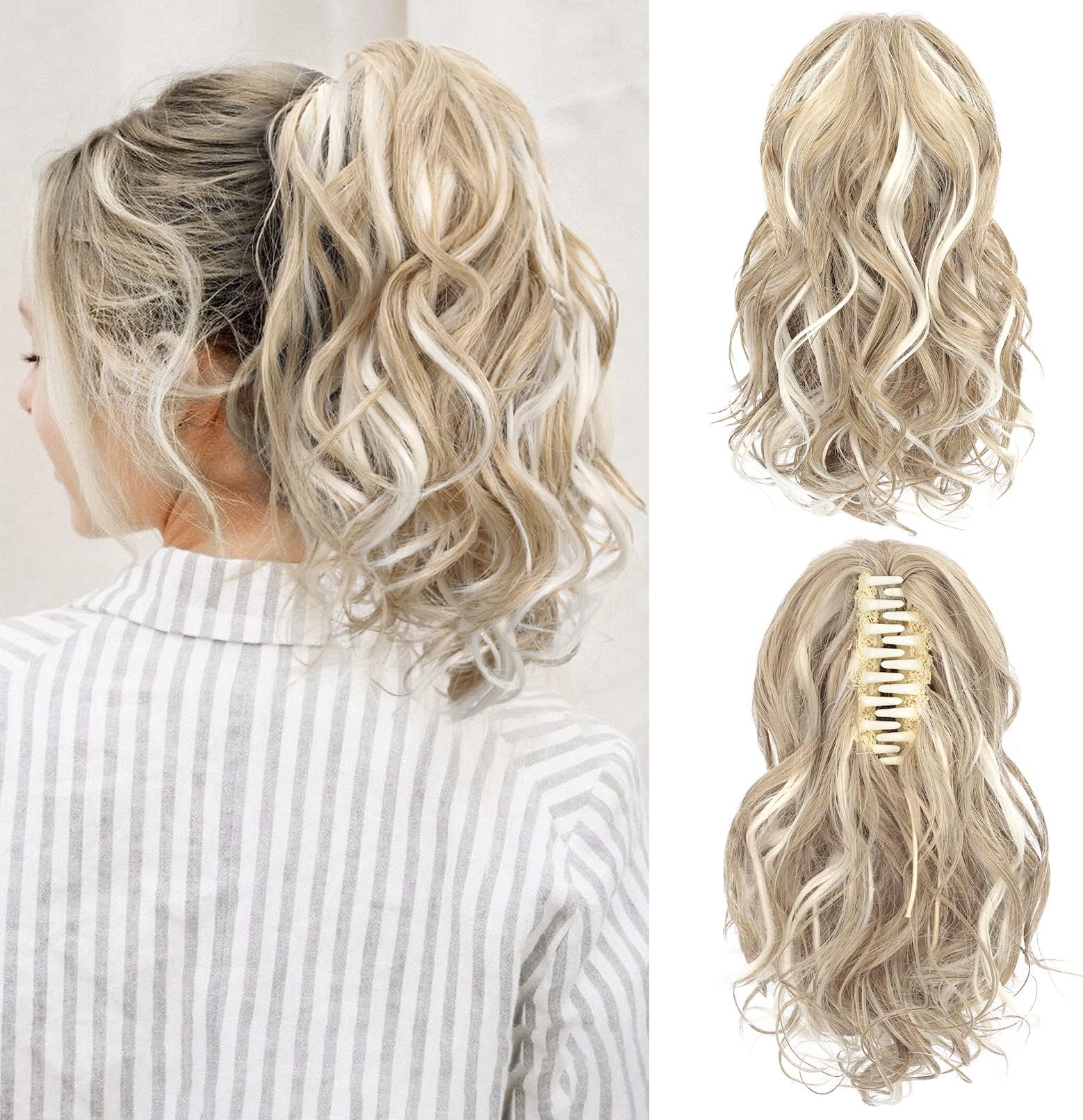 Amazon.com : Foaoit Brown Ponytail Extension 10 Inch Short Ponytail for ...