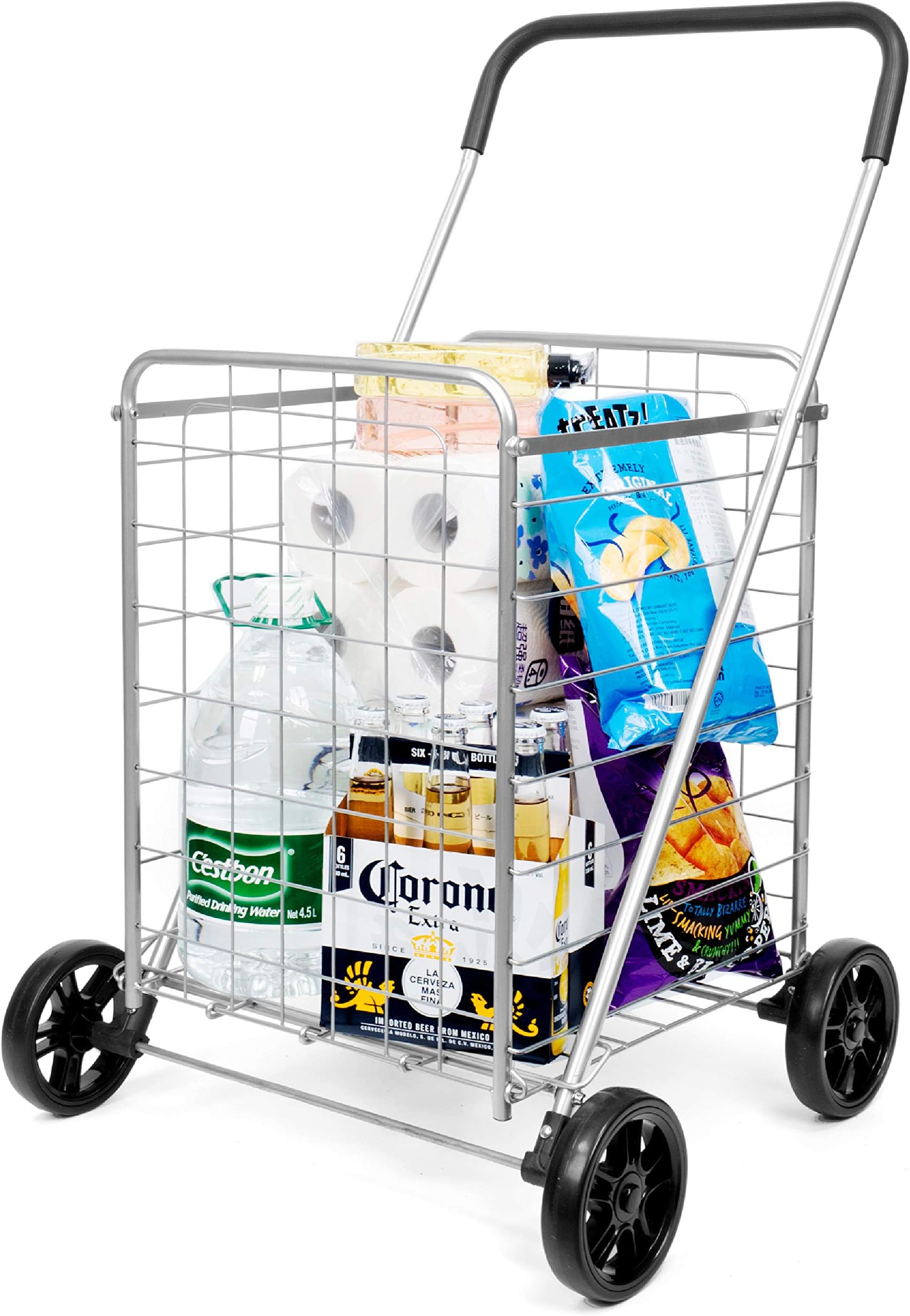 Amazon.com: supenice Grocery Utility Shopping Cart - Deluxe Utility ...