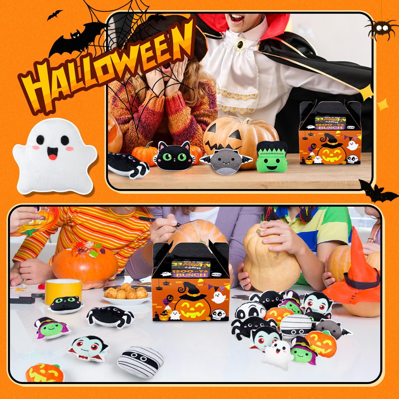 Snapklik.com : 66 Pcs Halloween Stuffed Animal Plush Toy Gift Set Bulk ...