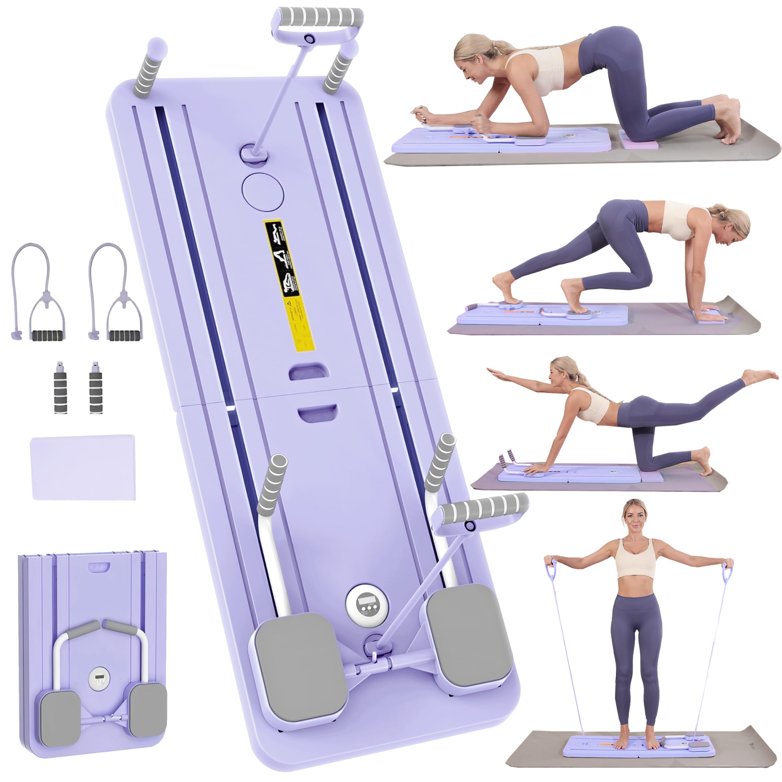 Best Foldable Pilates Reformer Machine 6-In-1 Pilates Board For Home ...