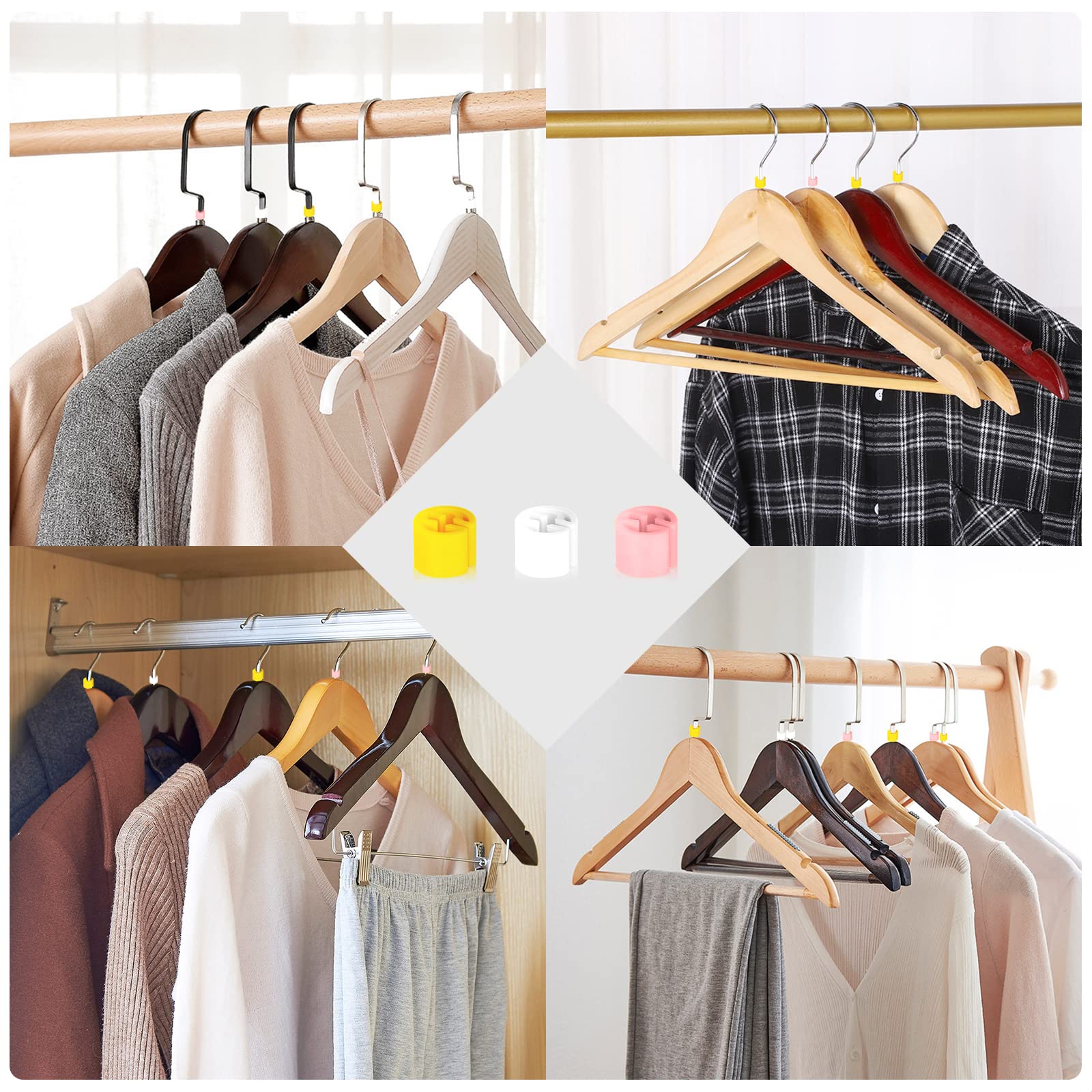 Snapklik.com : Lychee Blank Colored Hanger Sizer Garment Size Markers ...