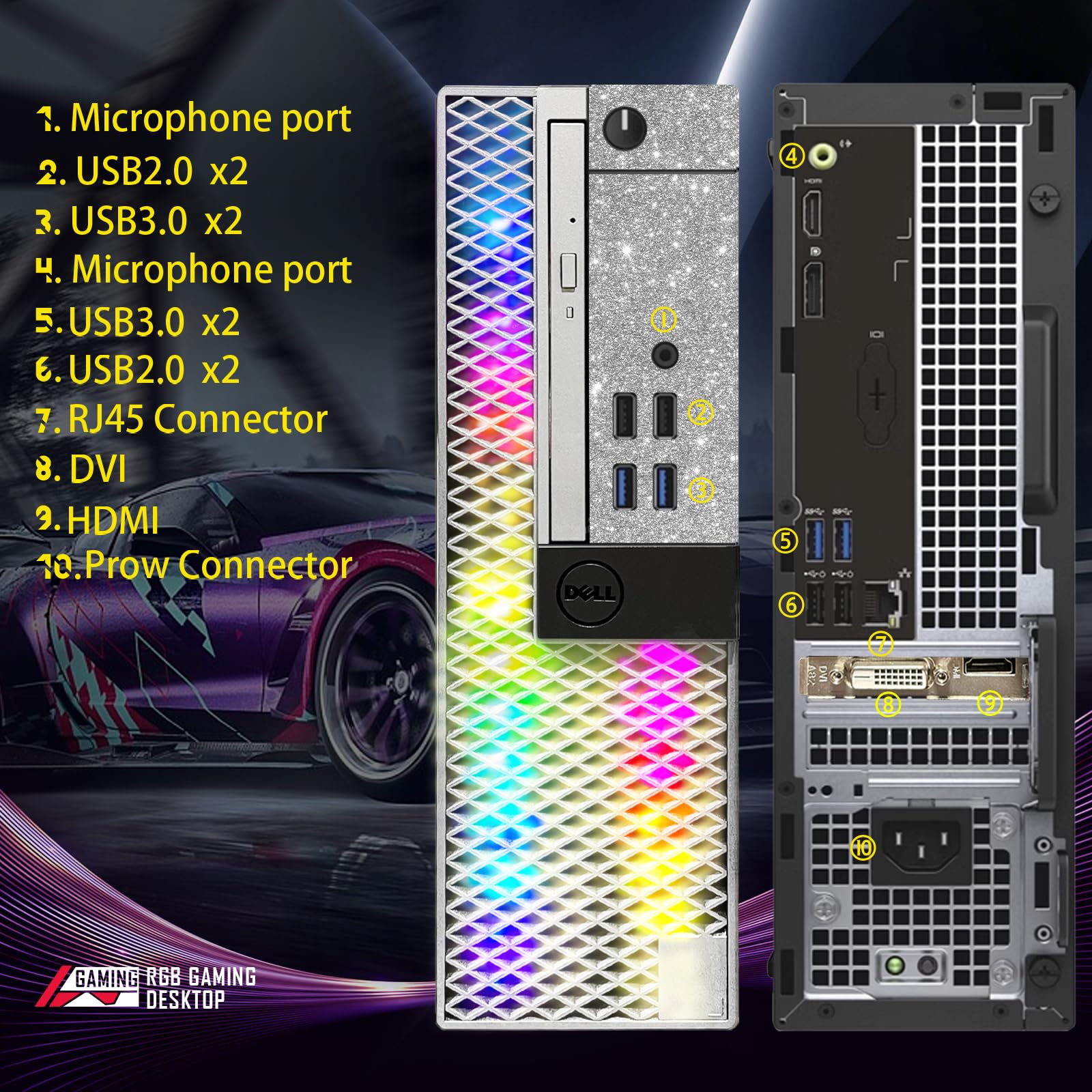 Snapklik.com : Dell RGB Gaming Desktop Computer, Intel Quad Core I5 ...