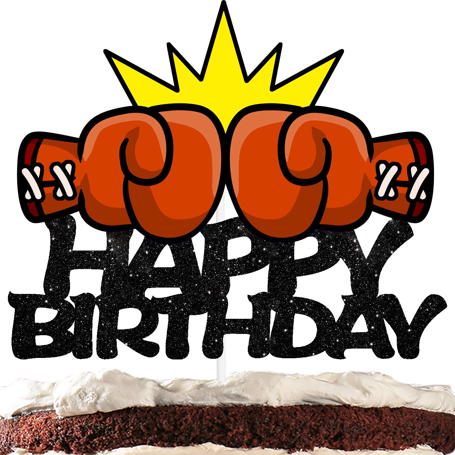 Buy Boxing Happy Birthday Cake Topper Decorations with Wrestle for ...