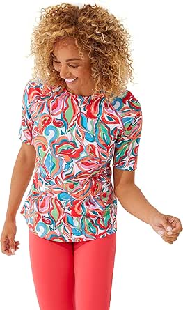 Coolibar UPF 50+ Women's Hightide Short Sleeve Swim Shirt - Sun ...