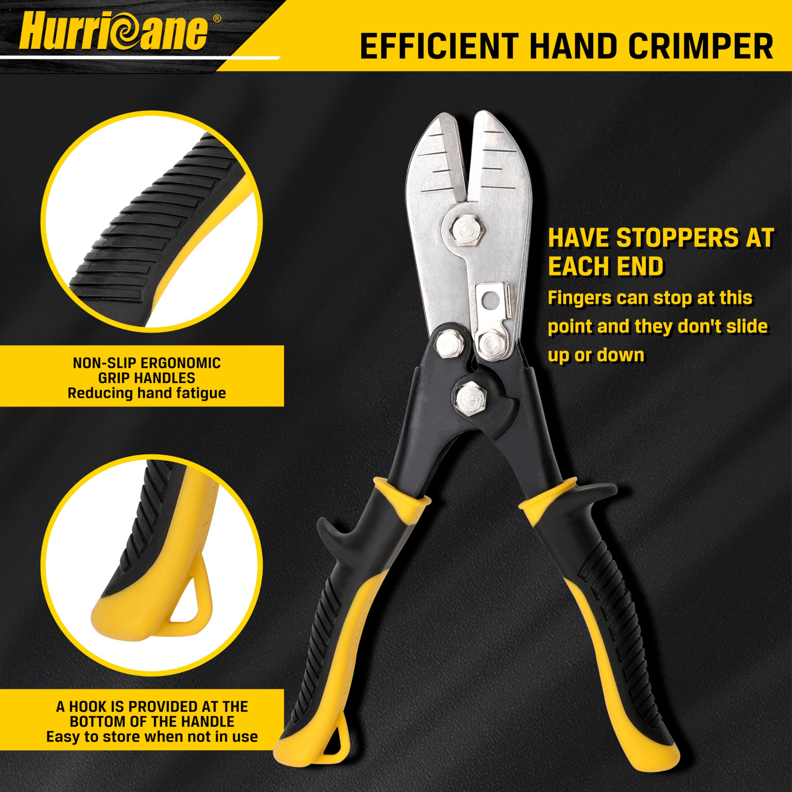 Snapklik.com : HURRICANE 5 Blade Sheet Metal Crimper, Hand Crimper For ...