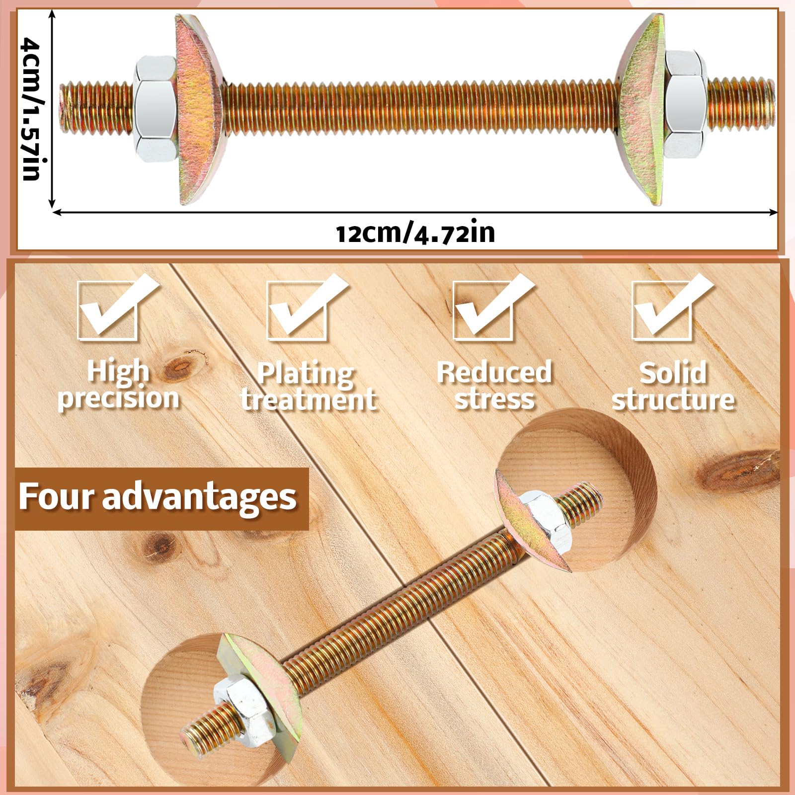 Butcher Block Table 10-Pack Countertop Connector Kit - Heavy Duty Table ...