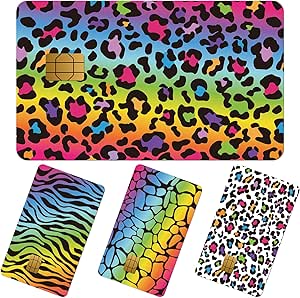 Amazon.com : Rngmsi Credit Card Skin Stickers - 4 Pcs Leopard Print ...