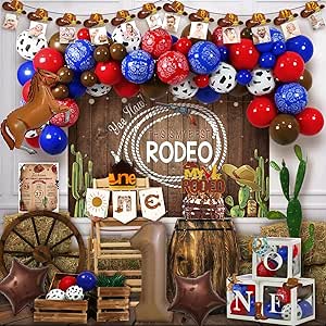 Amazon.com: Fiesec First Rodeo Birthday Party Decorations Boy, Western ...