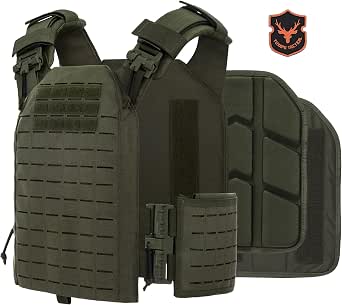 Amazon.com: Tuxapo Tactical Vests for Men Quick Release Laser Cutting ...