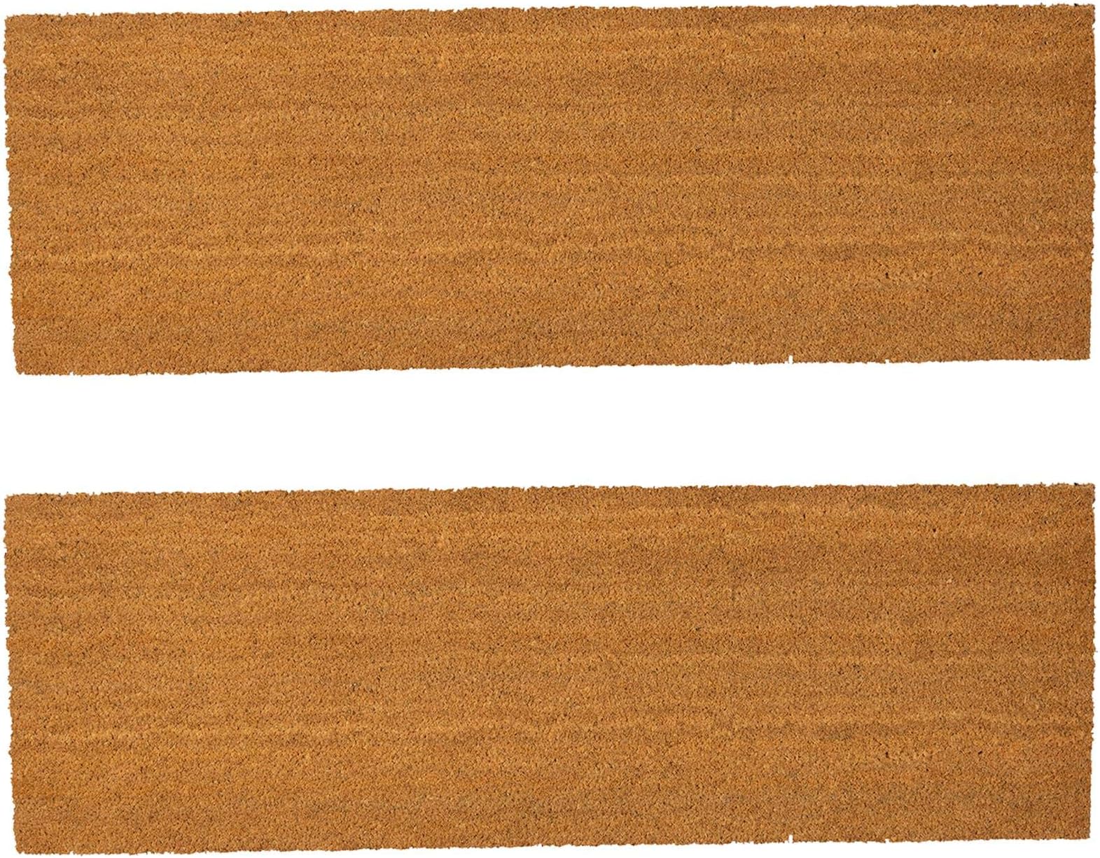 Nicola Spring Coir Double Door Mat - 120 x 40cm - Grey Inset - Pack of ...