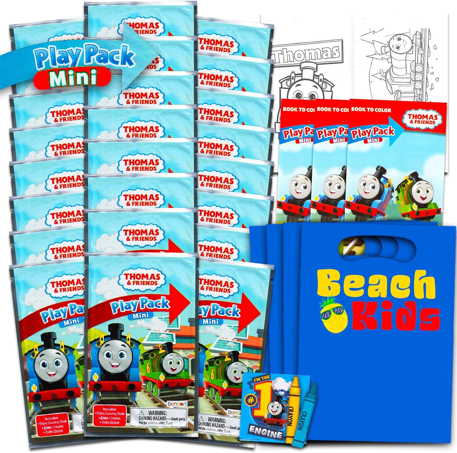 Thomas and Friends Mini Party Favors Set for Kids - Bundle with 24 Mini ...