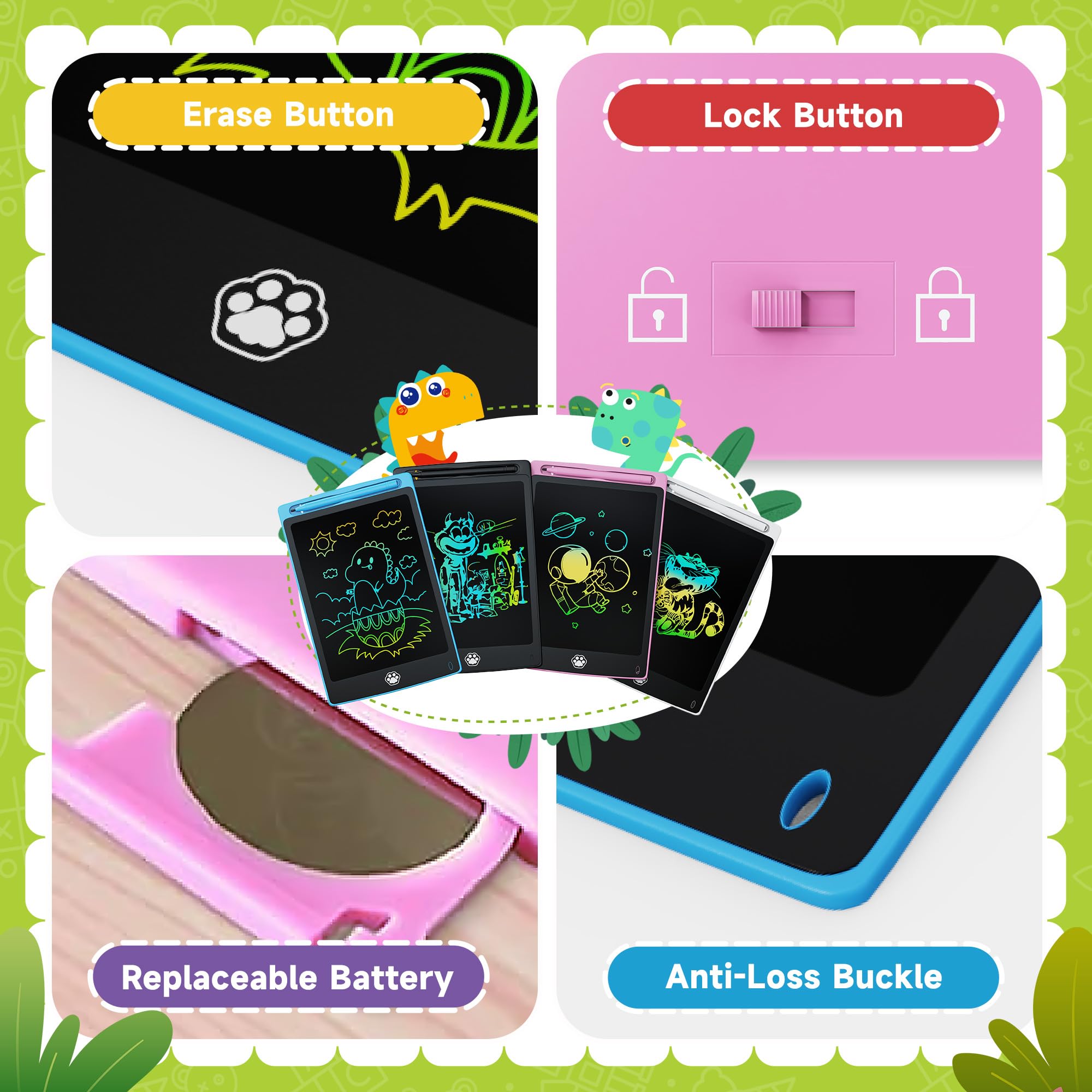 Snapklik.com : 26 Packs LCD Writing Tablet, 85INCH Doodle Board For ...