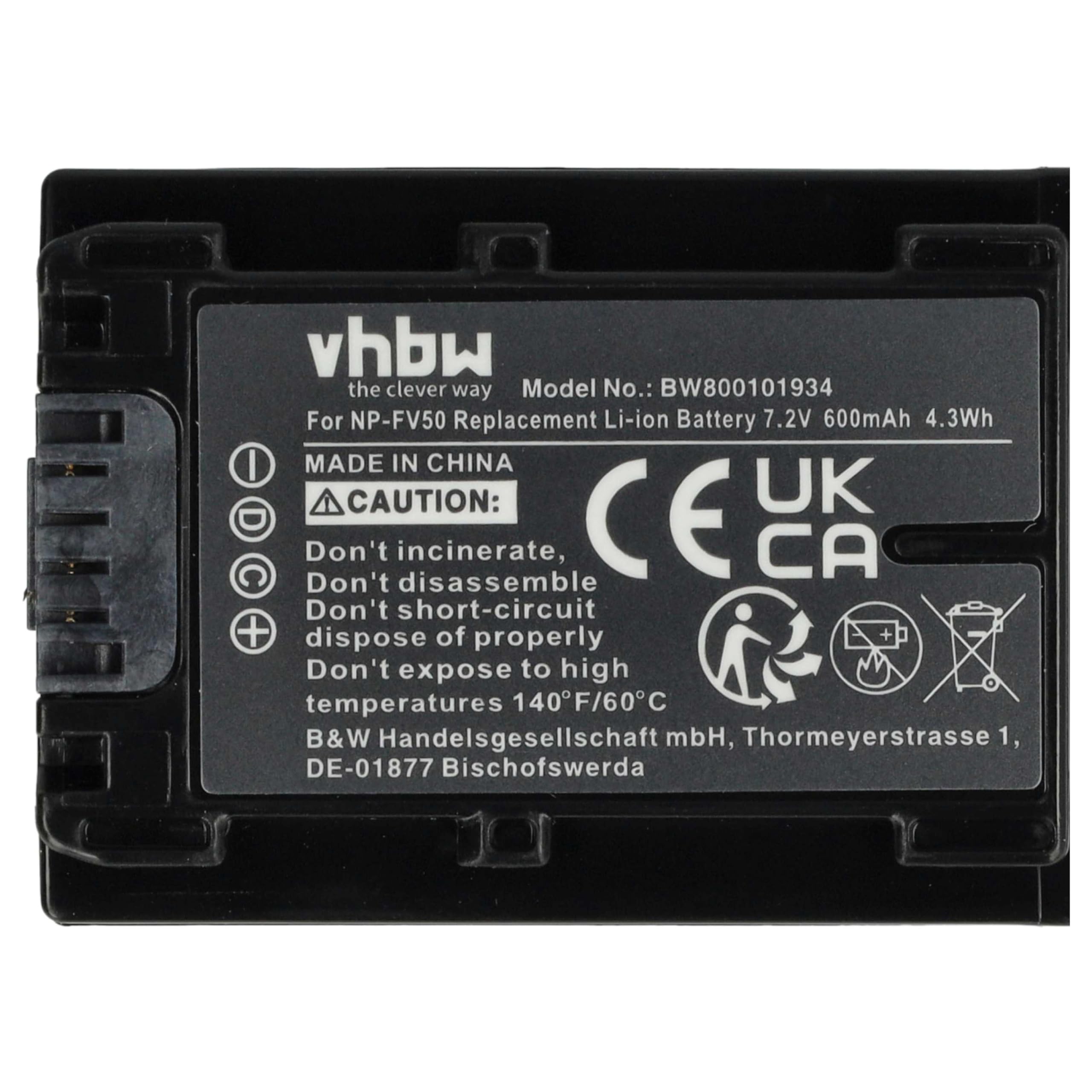 2x Batteria Per Sony HDR-CX350 HDR-CX350E HDR-CX320EB HDR-CX320E
