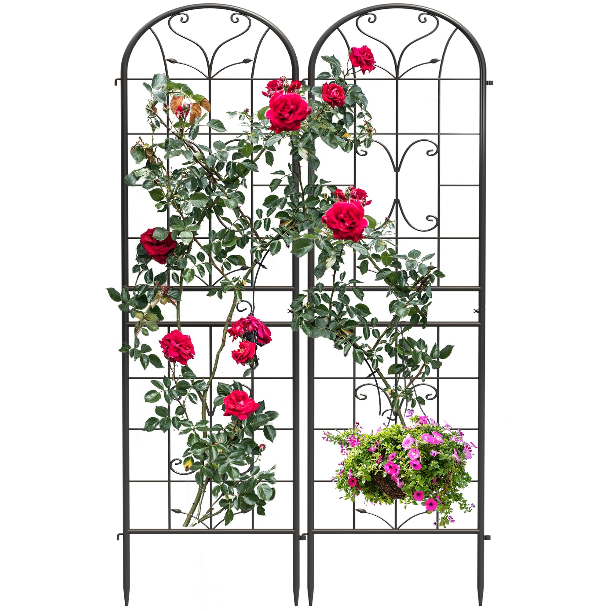 Snapklik.com : YITAHOME 2 Pack 87x20in Garden Arch Trellises For ...