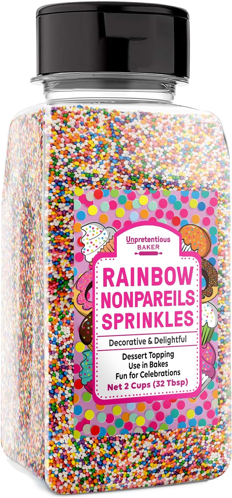 Amazon.com: Unpretentious Rainbow Nonpareils Sprinkles, Perfect for ...