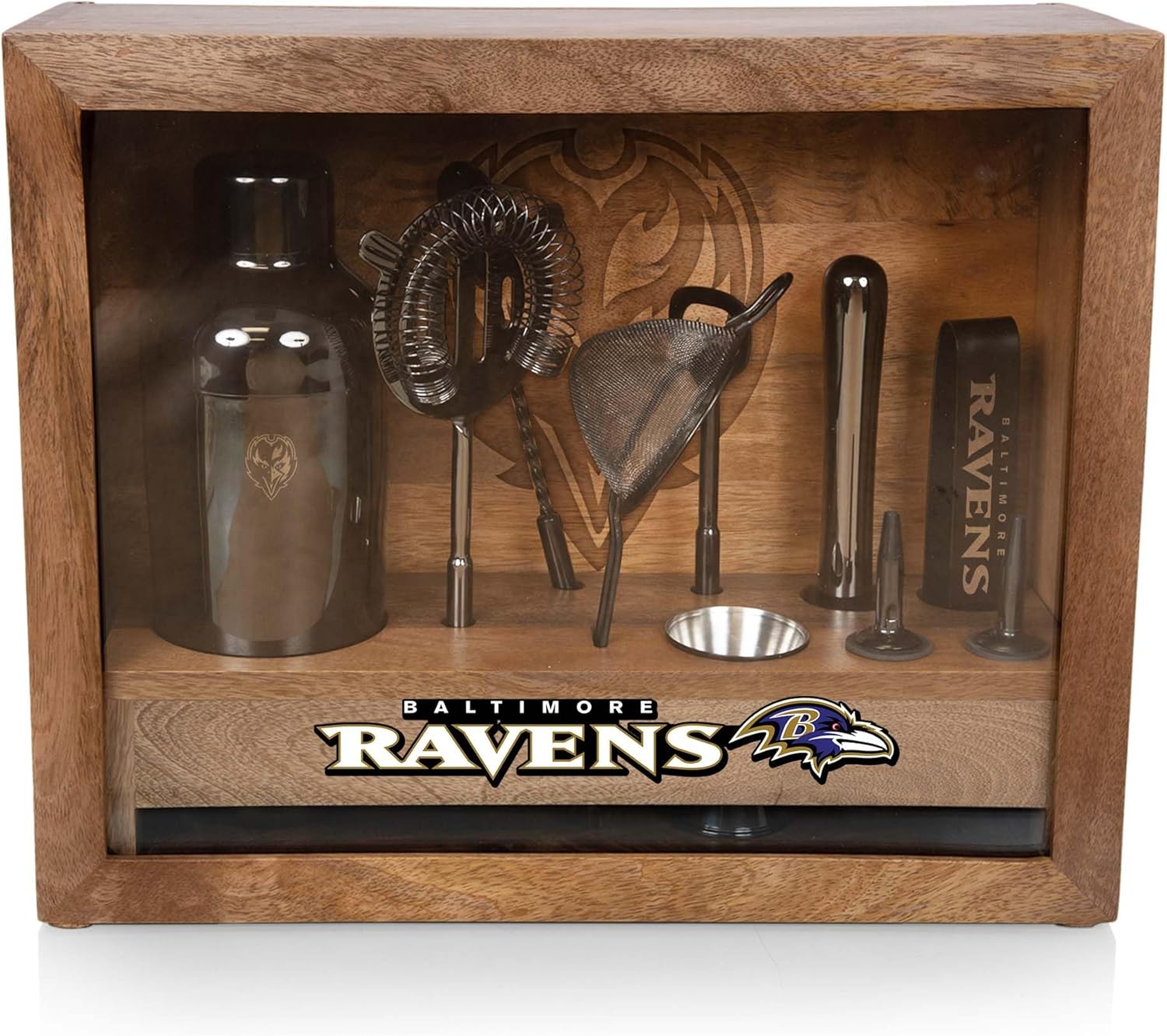 Picnic TIME NFL Baltimore Ravens Old Fashioned Cocktail Bar Set ...