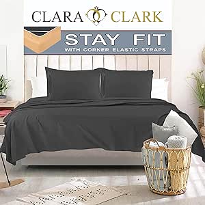 Amazon.com: Clara Clark 1800 Series Bed Sheet Sets - Stay fit on ...