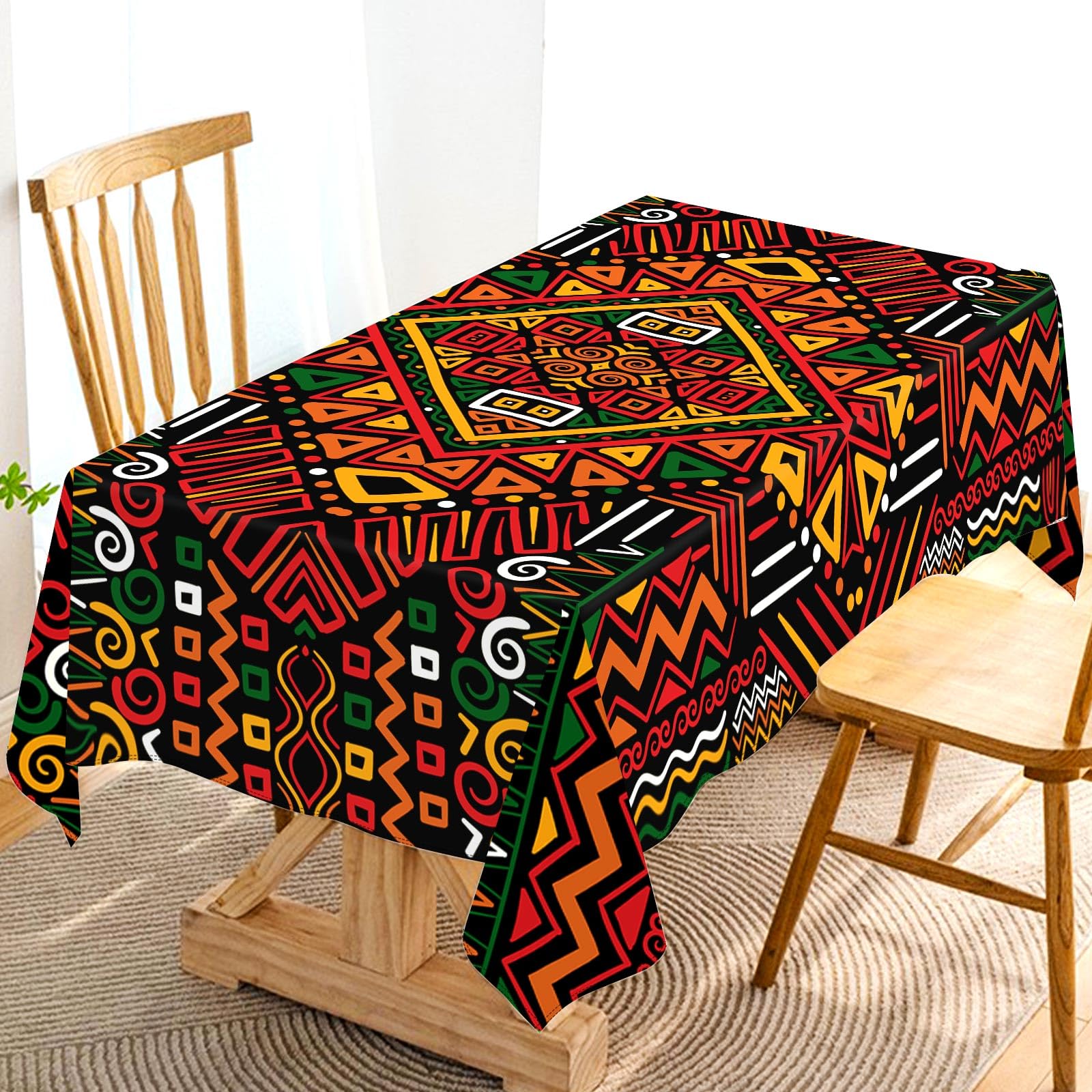 Amazon.com: Hafangry Juneteenth Tablecloth Afro African American ...