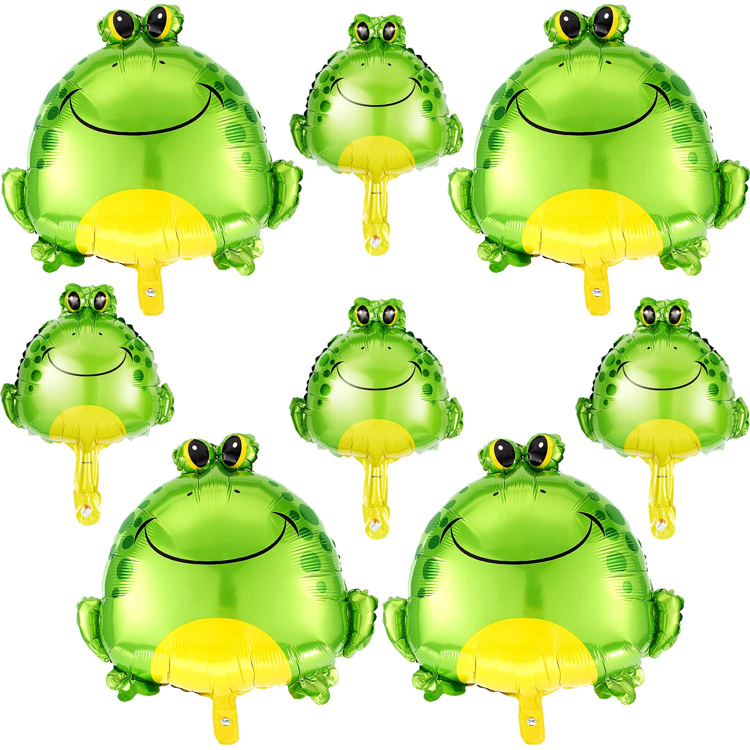 8 Pieces Frog Foil Balloons Include 4 Large Inflatable Air Balloon and ...