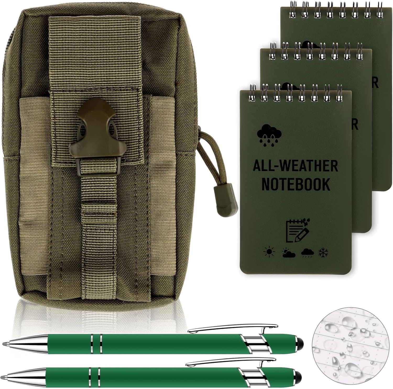 6Pcs Waterproof Notepad Pen Set Waterproof Notebook Mini Spiral ...