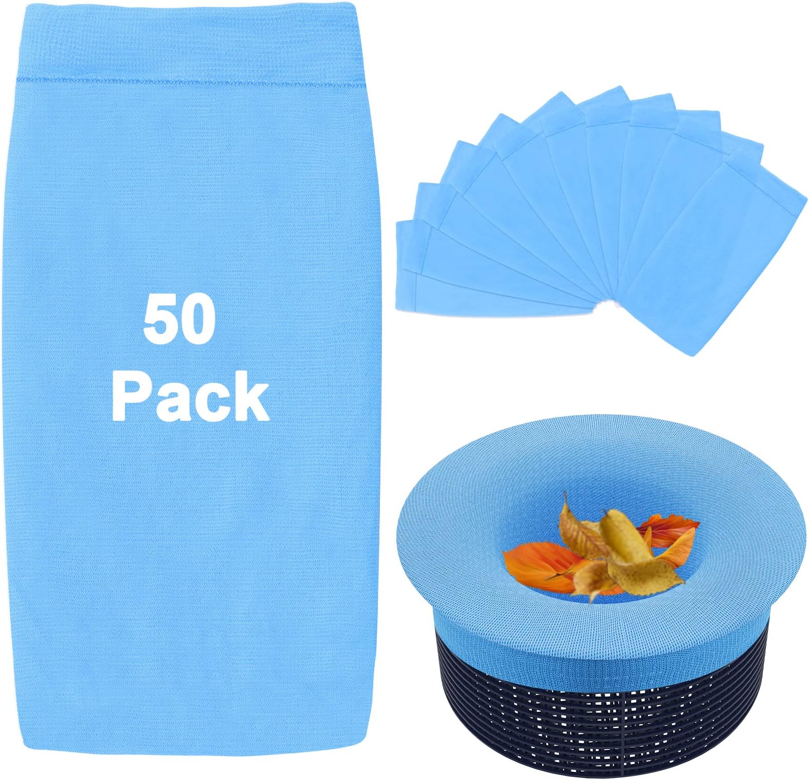 Amazon.com : FULOWAY 50 Pack Pool Skimmer Socks, Swimming Pool Filter ...