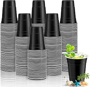Amazon.com: 100 Pack 16 Ounce Plastic Party Cups Disposable Heavy Duty ...